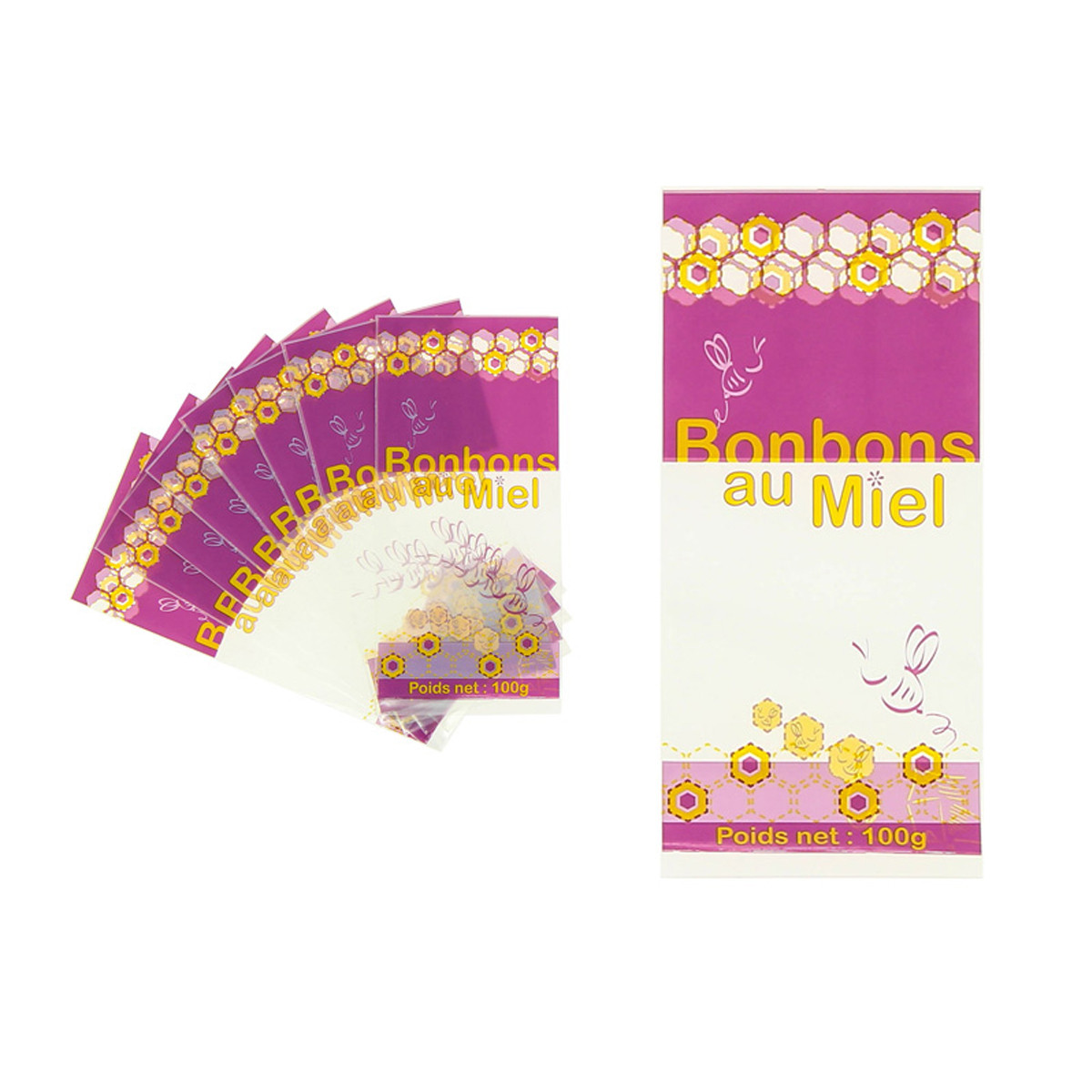 Sacs plastique & sachets kraft pour miellerie