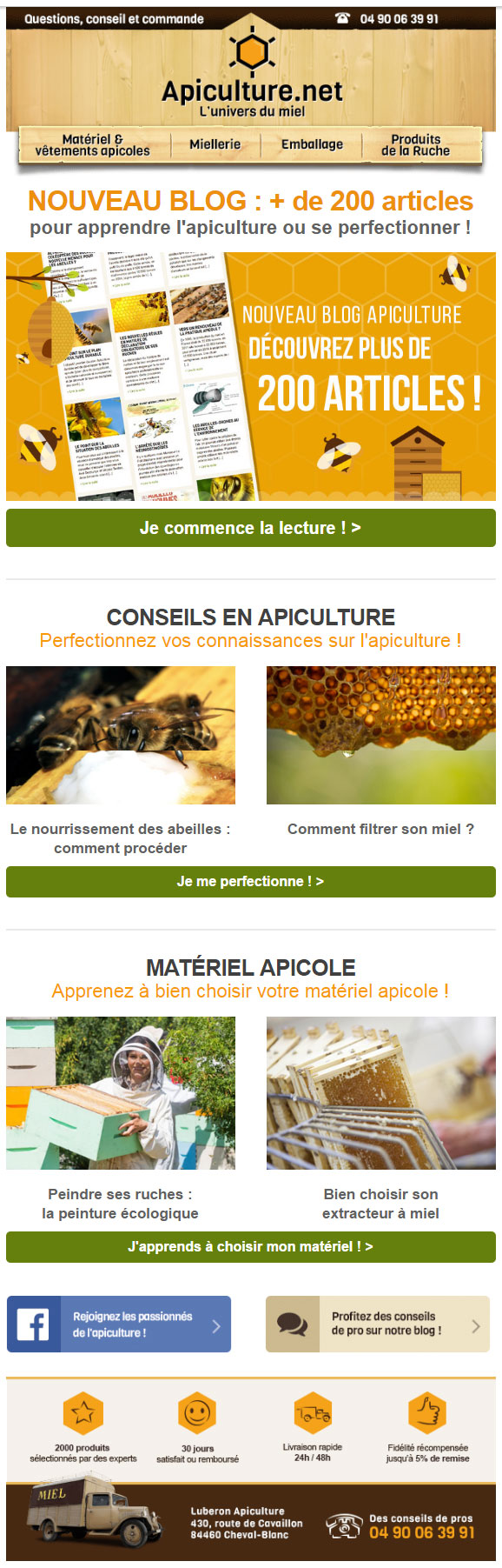 Newsletter : Conseils apiculture & Promotions